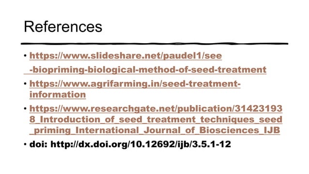 Seed treatment & methods | PPTX | Agriculture | Industries