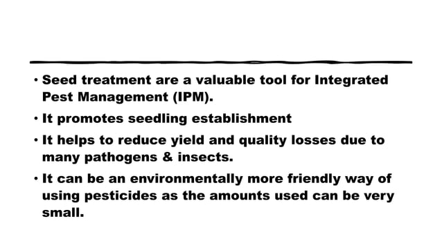Seed treatment & methods | PPTX | Agriculture | Industries