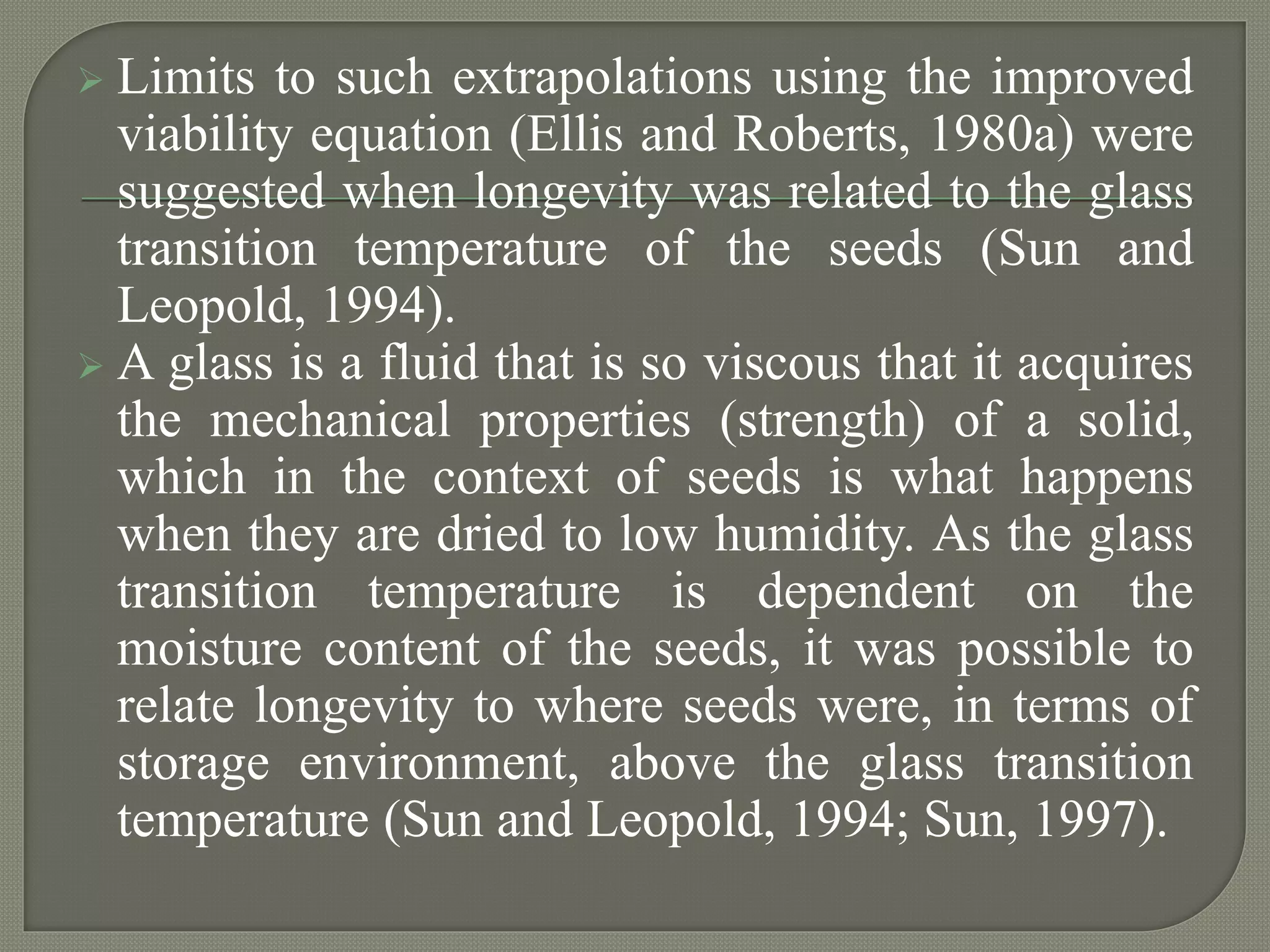 Seed viability equations and application of nomograohs in storage | PPTX