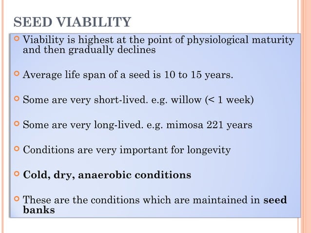 Seed viability | PPT