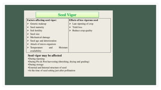 Seed vigour | PPTX
