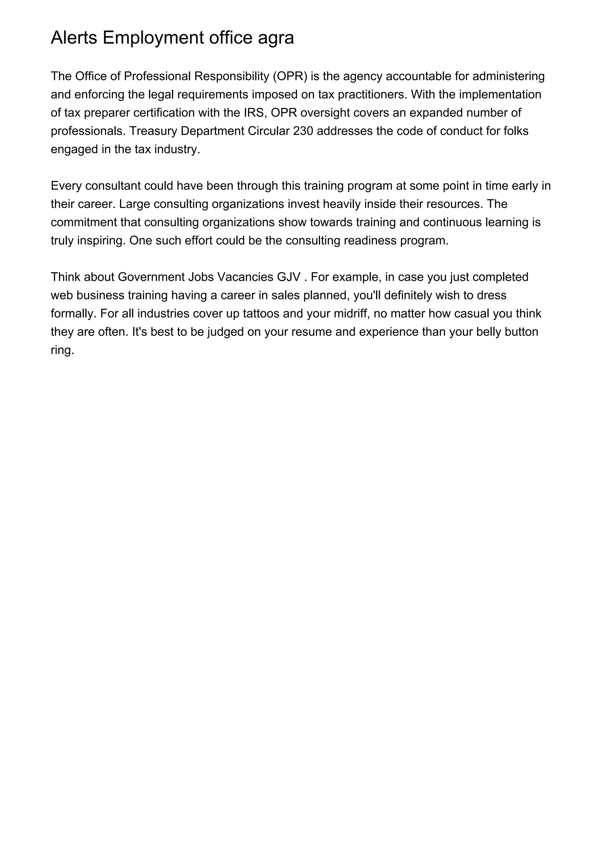 Alerts Employment office agra | PDF