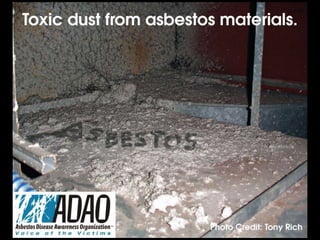 ADAO's "Asbestos: See for Yourself” Photographic Educational Campaign ...