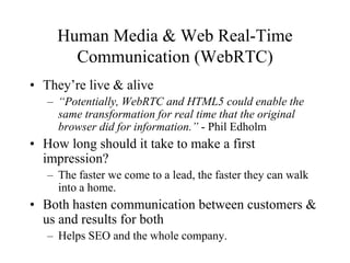See How Human Media and Web Real-Time Communication Will Change SEO | PPT