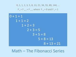 Seeing Math Patterns in Nature | PDF