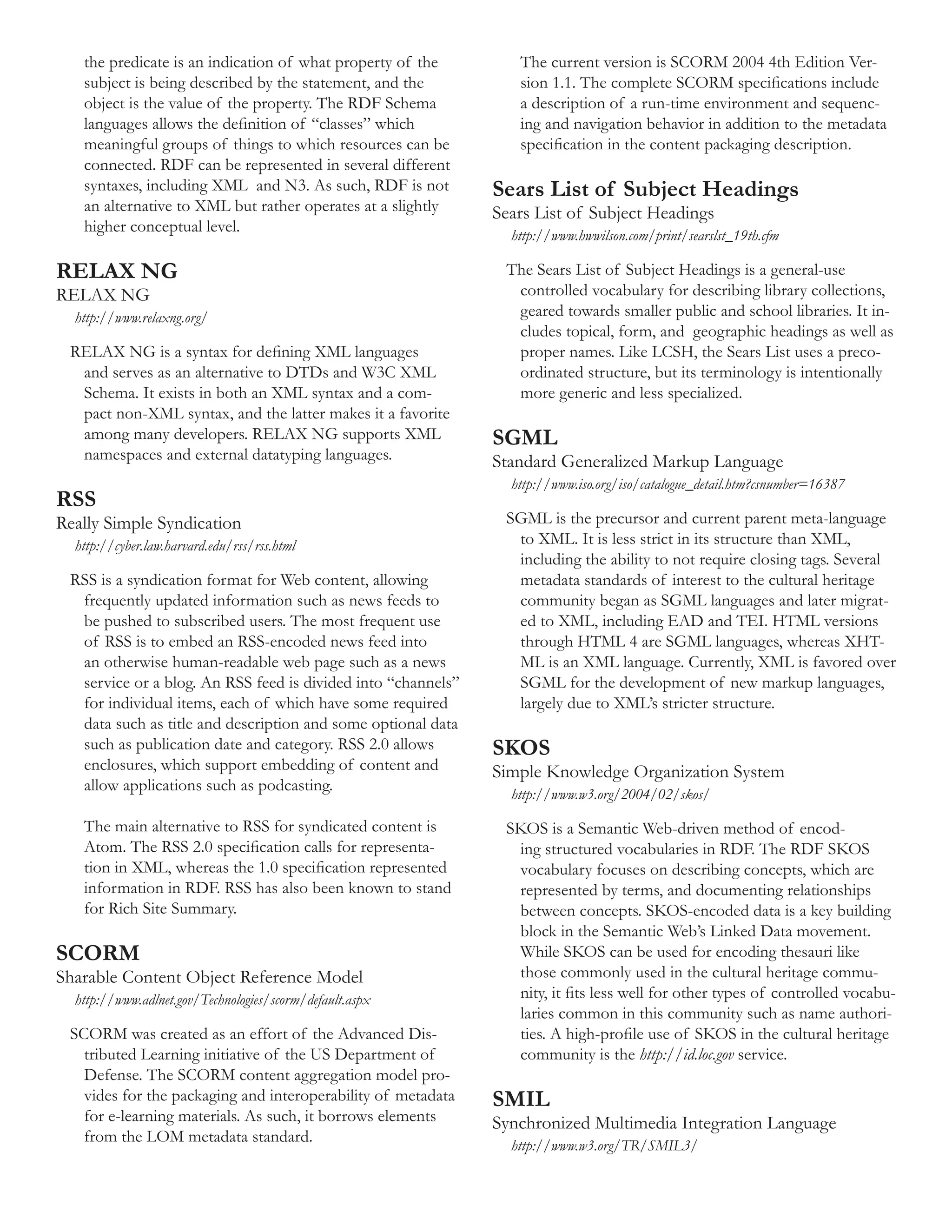 Glossary of Metadata standards | PDF