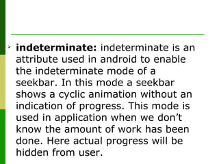 SeekBar in Android | PPT