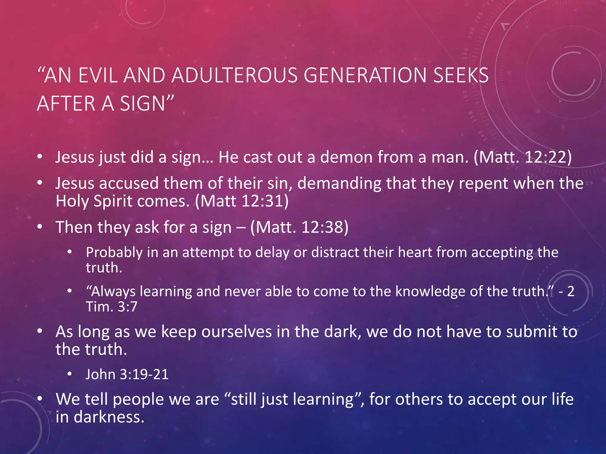 Seeking A Sign | PPT