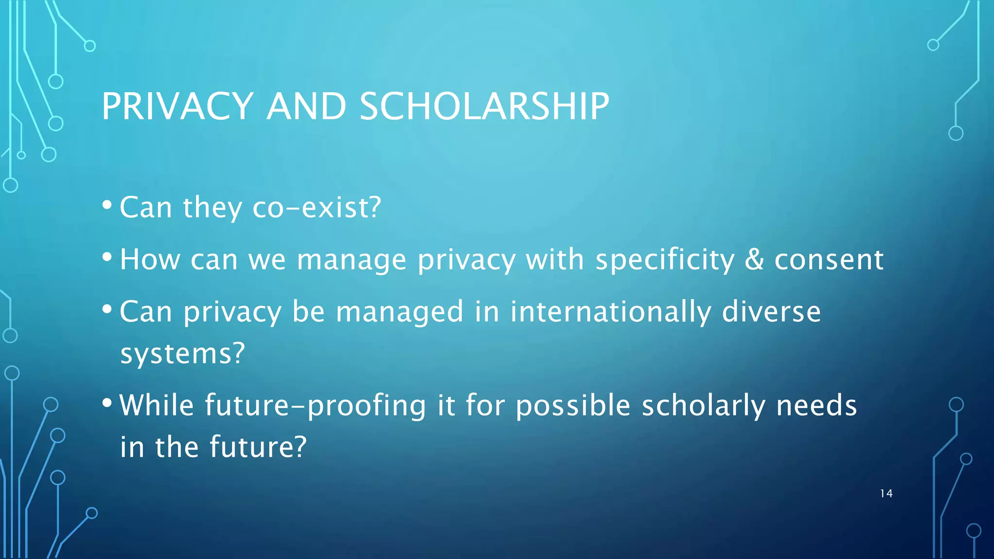 Seeley "Necessary Protections of Privacy" | PPT