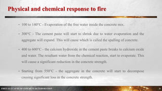 FIRES AS A CAUSE OF CONCRETE DETERIORATION | PPTX