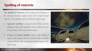 FIRES AS A CAUSE OF CONCRETE DETERIORATION | PPTX