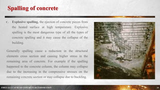FIRES AS A CAUSE OF CONCRETE DETERIORATION | PPTX