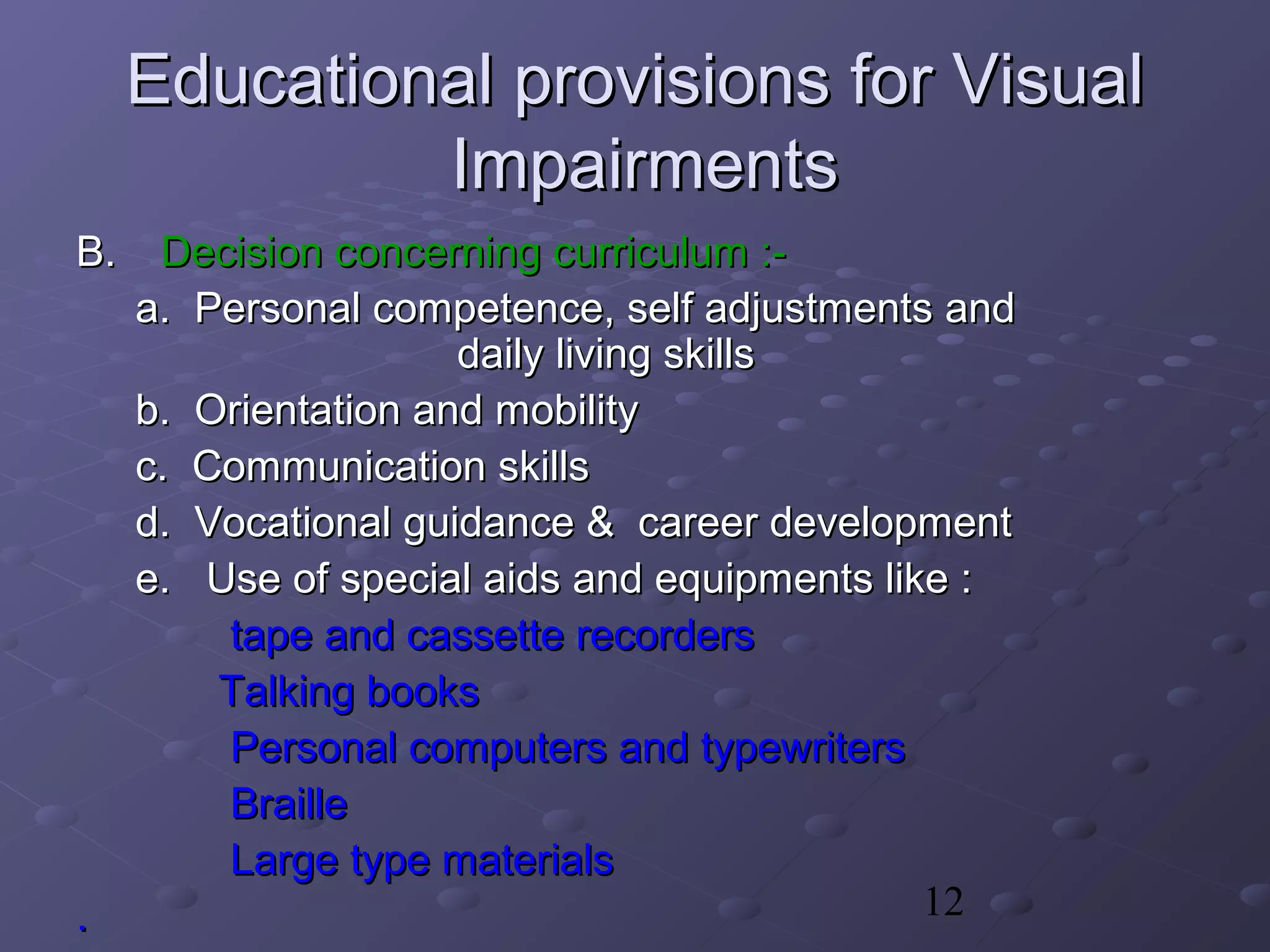 visual impairment | PPT