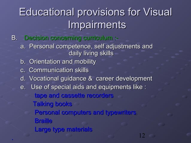 visual impairment | PPT