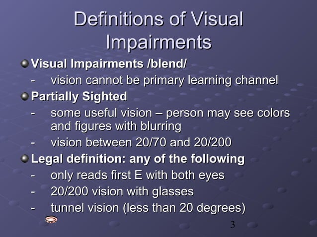 visual impairment | PPT