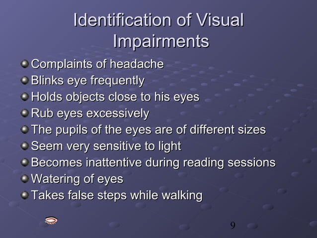 visual impairment | PPT