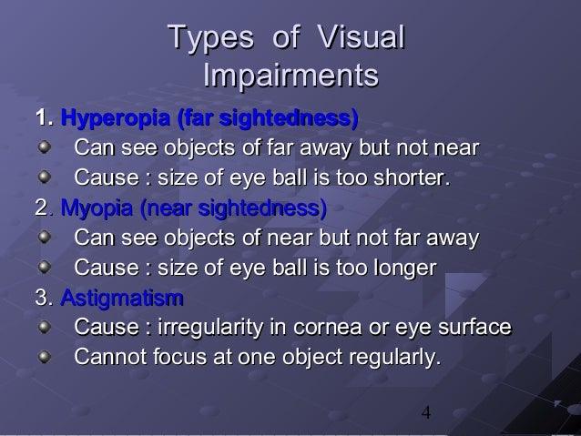 Visual Impairment Visual Impairment
