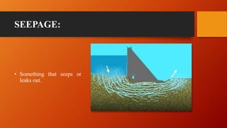 Seepage in Earth Dams. | PPTX