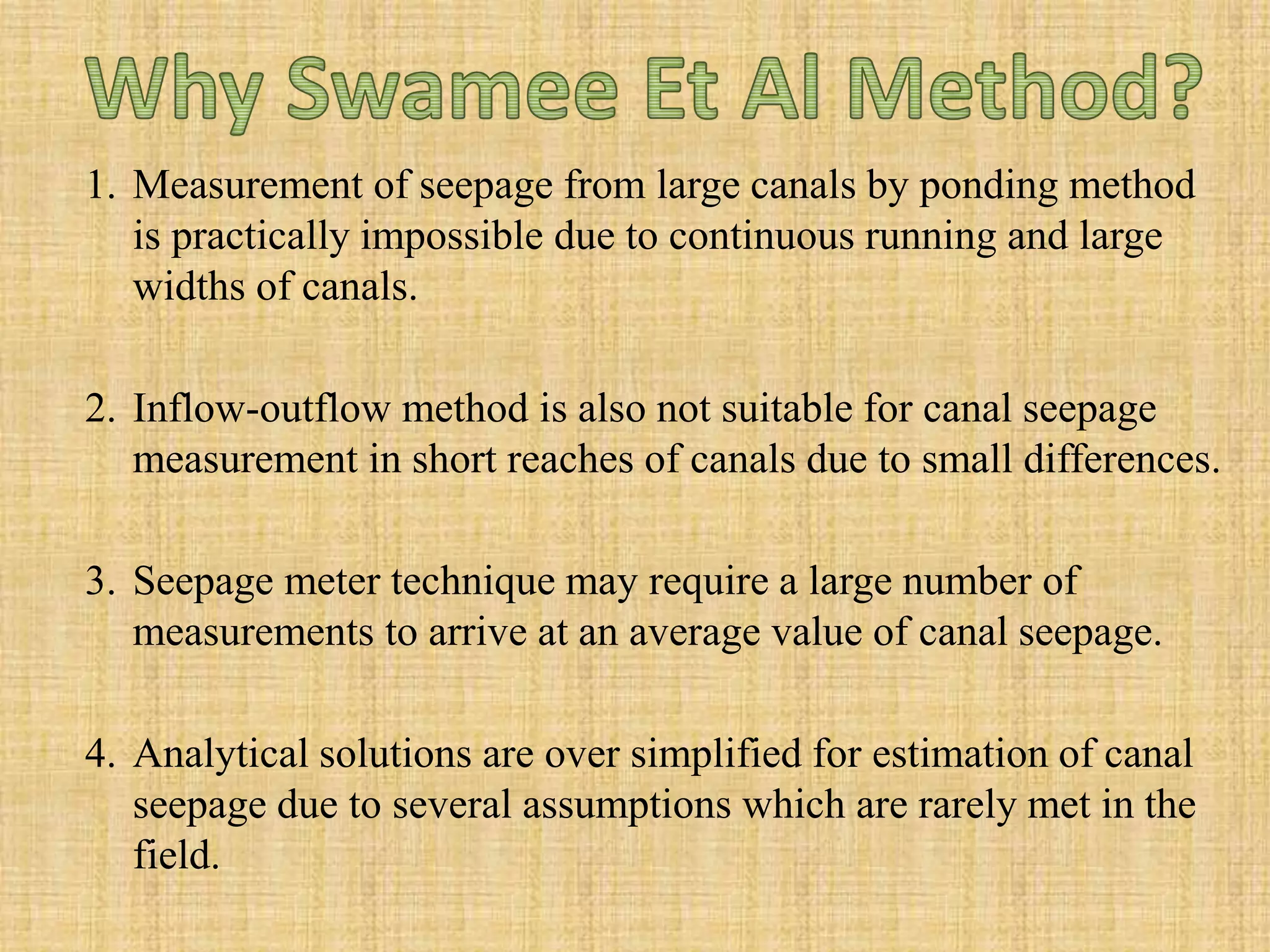 Seepage through canals_seminar presentation | PPTX
