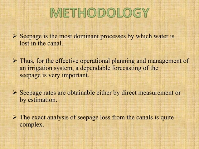 Seepage through canals_seminar presentation | PPTX | Civil Engineering ...