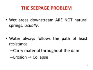 Seepage through earthen made dams | PDF