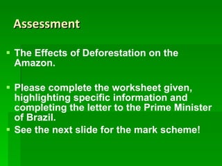 Seep effects of deforestation | PPT