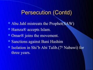 Seerah of Prophet Muhammad (S)--Meccan Period | PPT