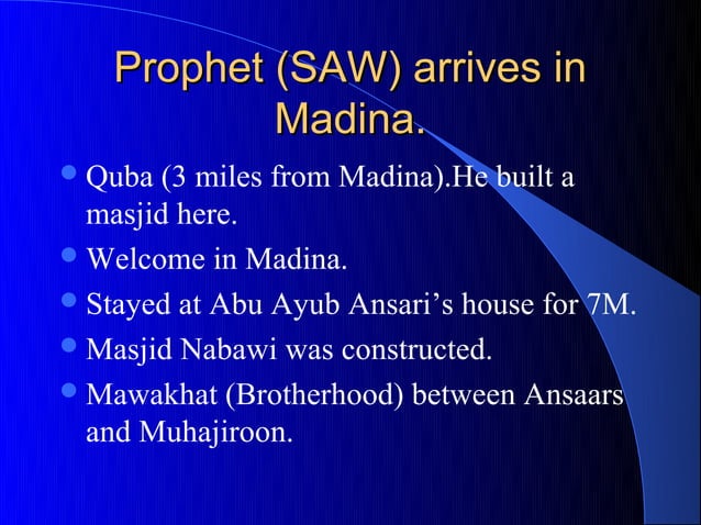 Seerah of Prophet Muhammad (S)--Meccan Period | PPT