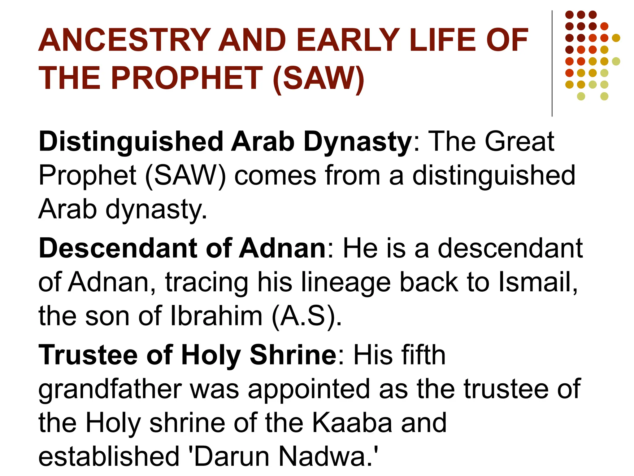 seerat Makki Life of Prophet.pptx, in details | PPTX