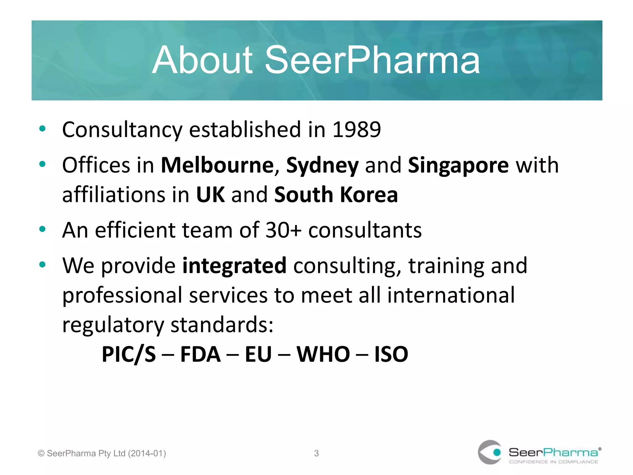 UTS and SeerPharma - partners in Good Manufacturing Practice (GMP ...