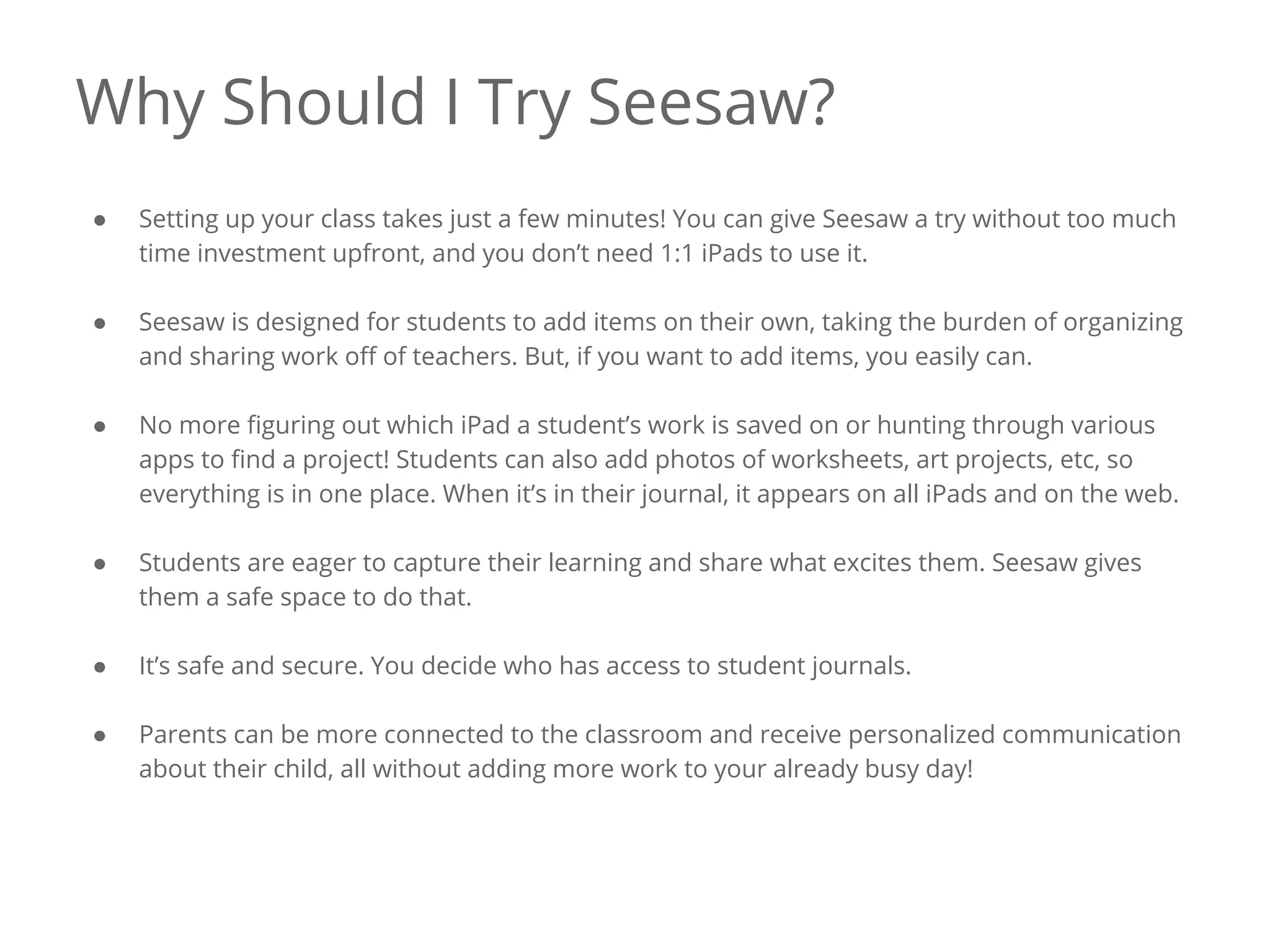 Seesaw teacher-overview | PDF