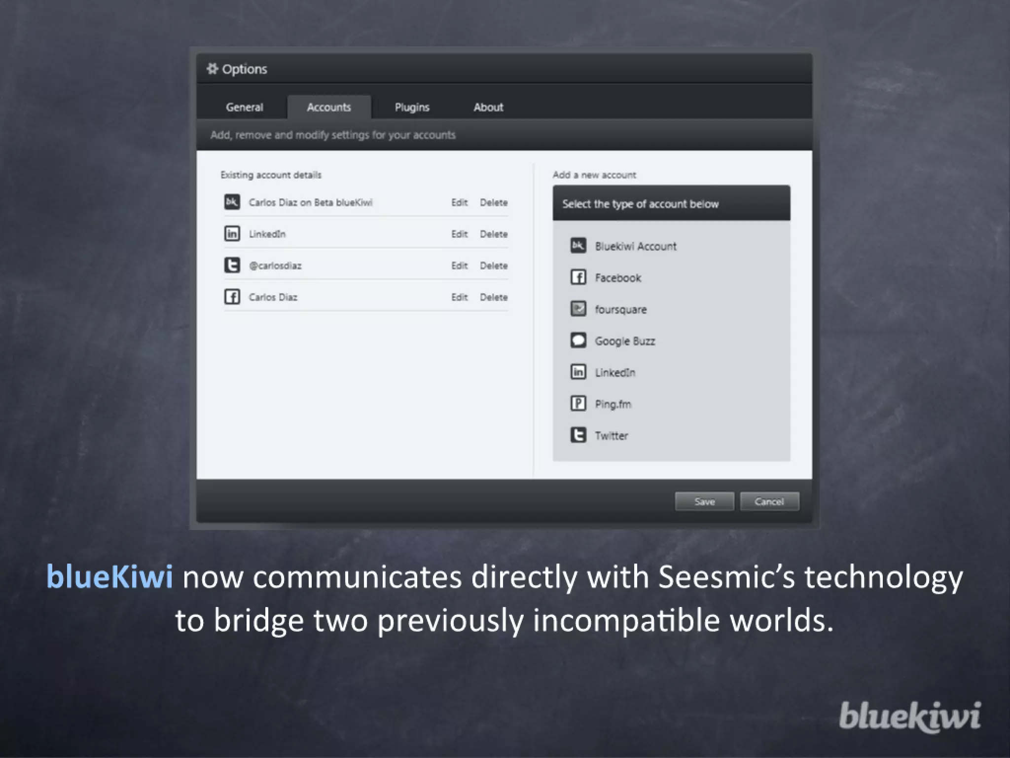 blueKiwi' Seesmic plug in | PPT