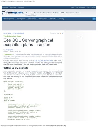See sql server graphical execution plans in action tech republic | PDF