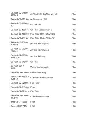 Seetech-jcb spare parts | DOCX