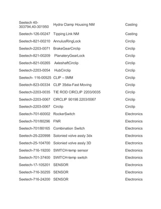 Seetech-jcb spare parts | DOCX