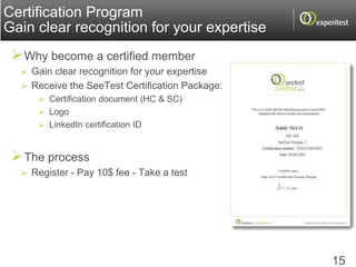 SeeTestAutomation - Mobile Test Automation Tool by Experitest | PPTX