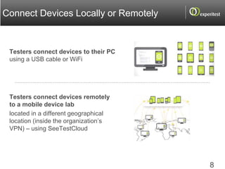 SeeTestAutomation - Mobile Test Automation Tool by Experitest | PPTX