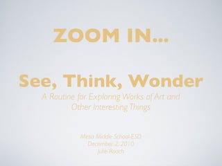 See think wonder | PDF