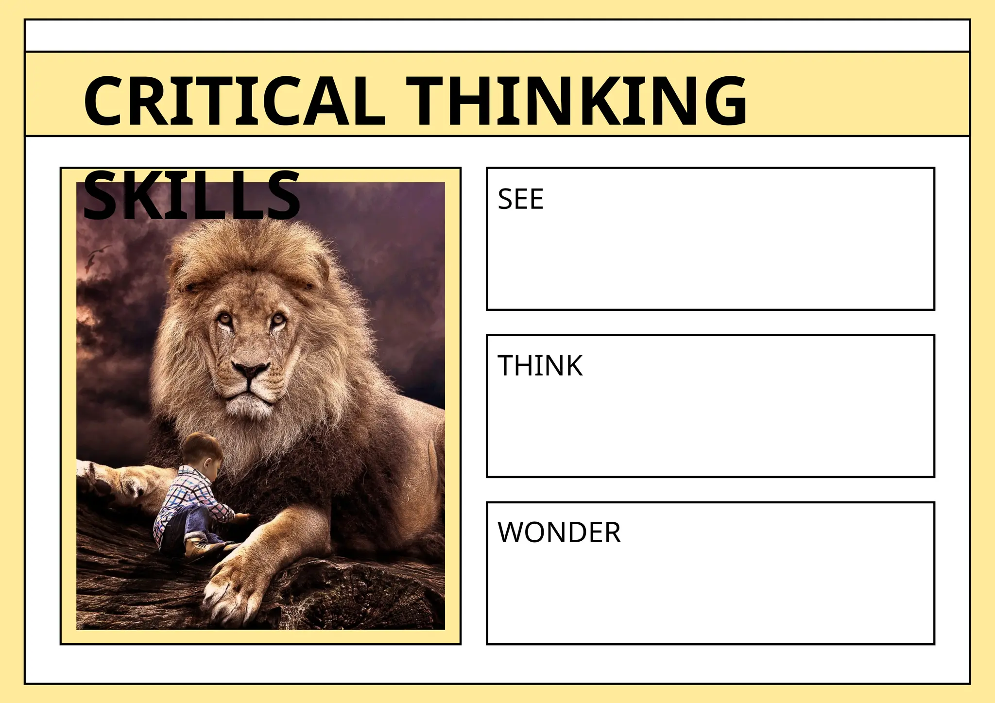 See Think Wonder Critical Thinking Skills Worksheet in Colorful ...