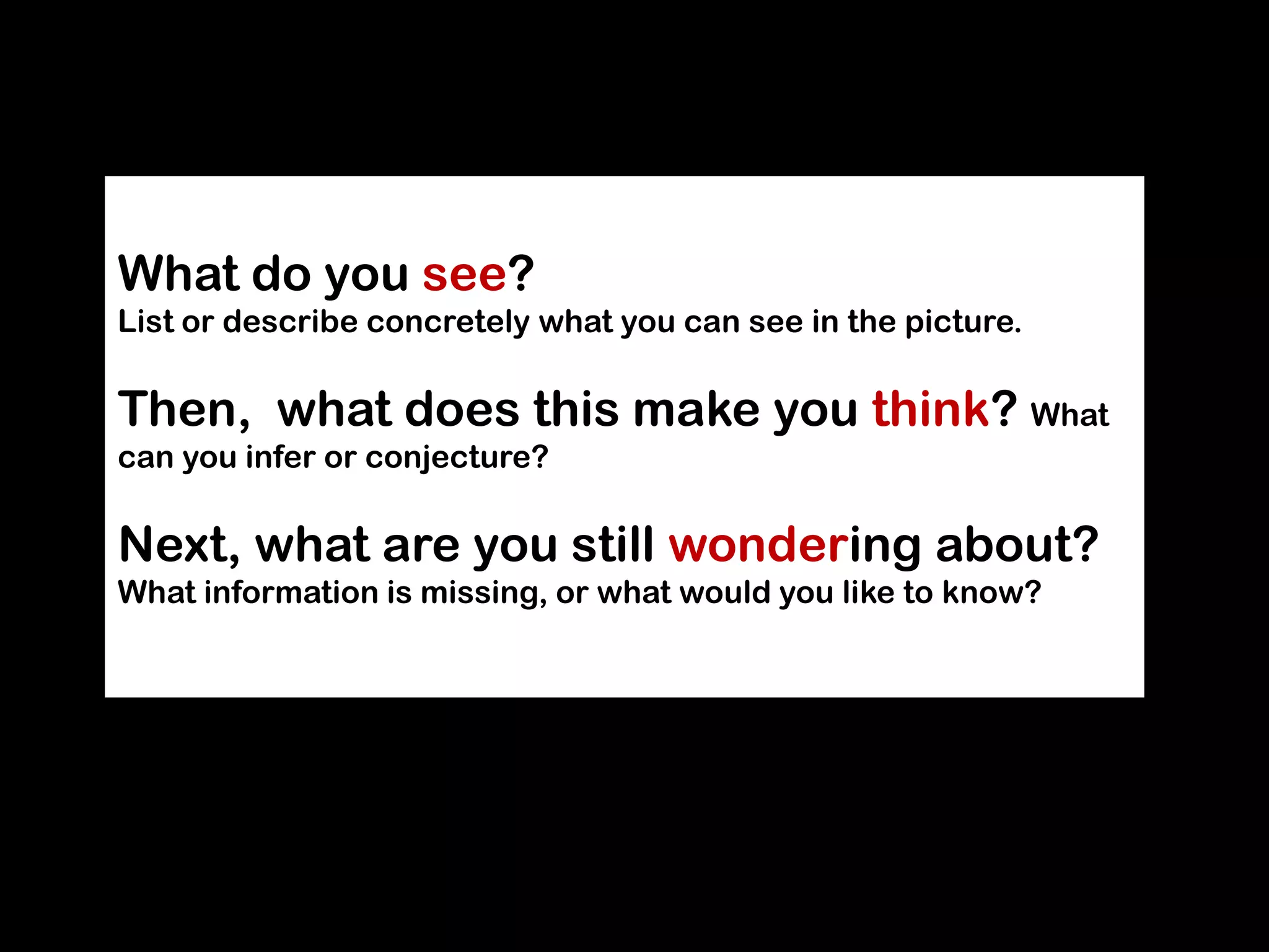 See think wonder example | PPT