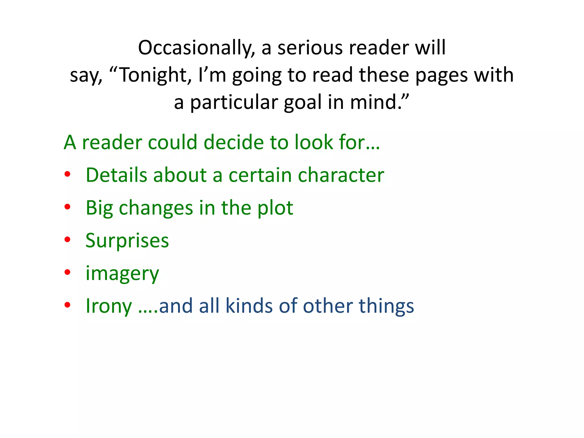 Setting A Purpose For Reading | PPTX