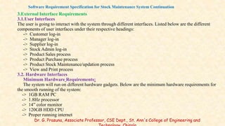 Stock Maintenance System-Problem Statement, SRS, ERD, DFD, Structured ...