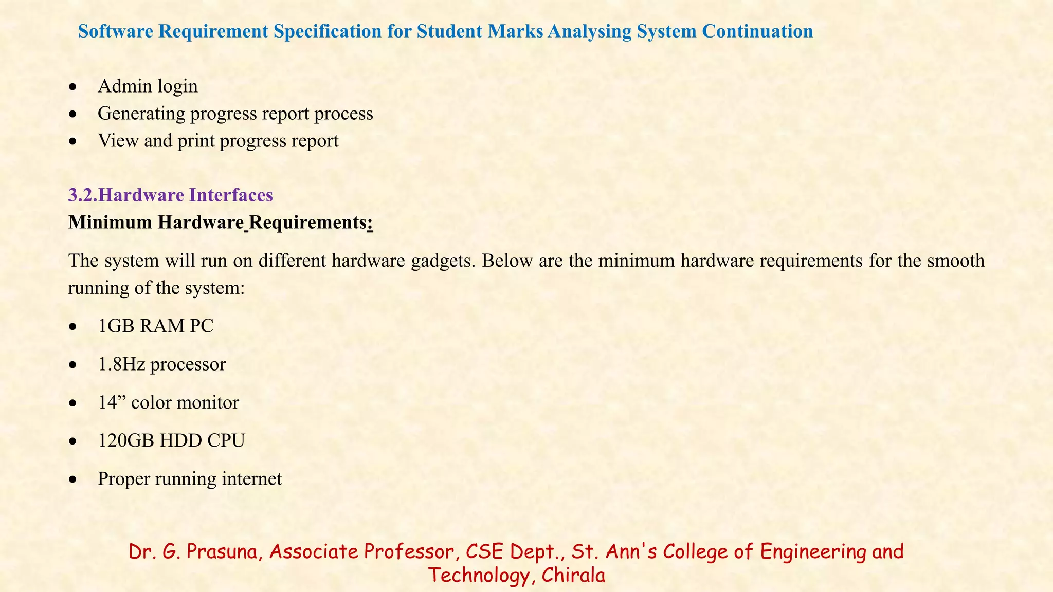 Student Marks Analyzing System-Problem Statement, SRS, ERD, DFD, Structured Chart | PPSX