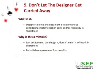 SharePoint Exchange Forum - 10 Worst Mistakes in SharePoint Branding | PDF