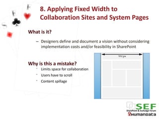 SharePoint Exchange Forum - 10 Worst Mistakes in SharePoint Branding | PDF