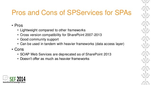 Sef 2014 Single Page Applications Spas In Sharepoint Using Spservices 