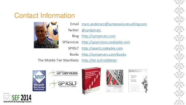 Sef 2014 Single Page Applications Spas In Sharepoint Using Spservices 