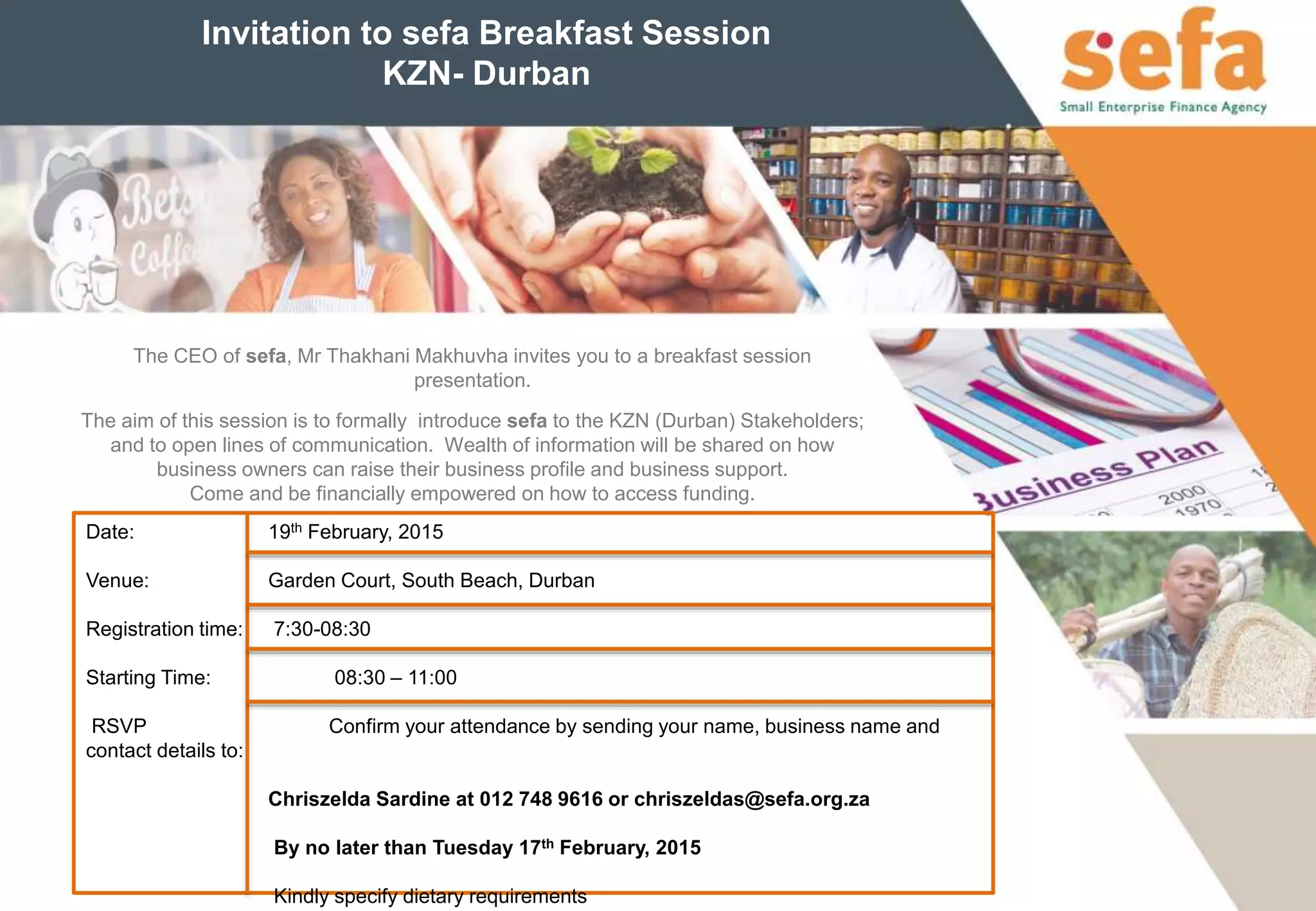 Sefa breakfast session presentation | PPTX