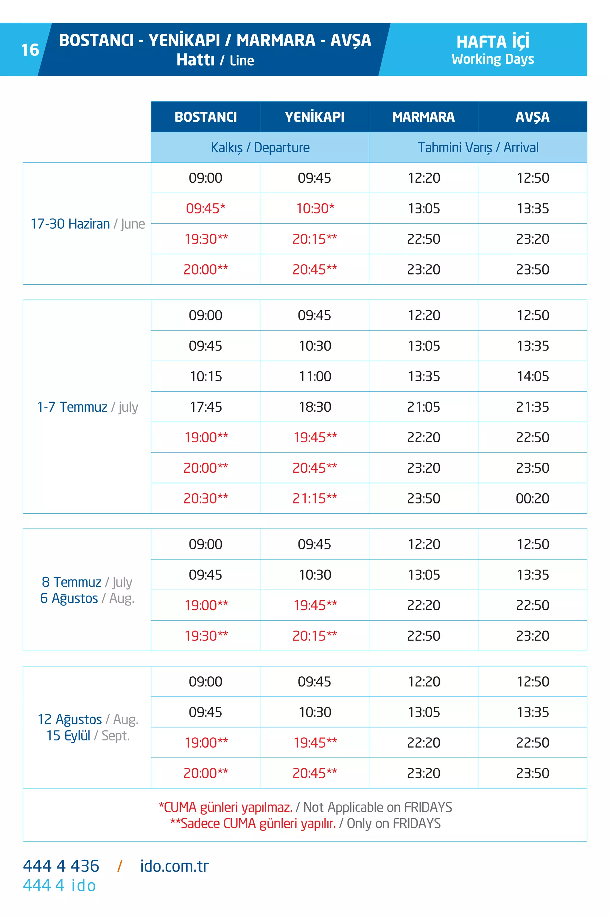 Sefer tarifeleri kitapcigi | PDF