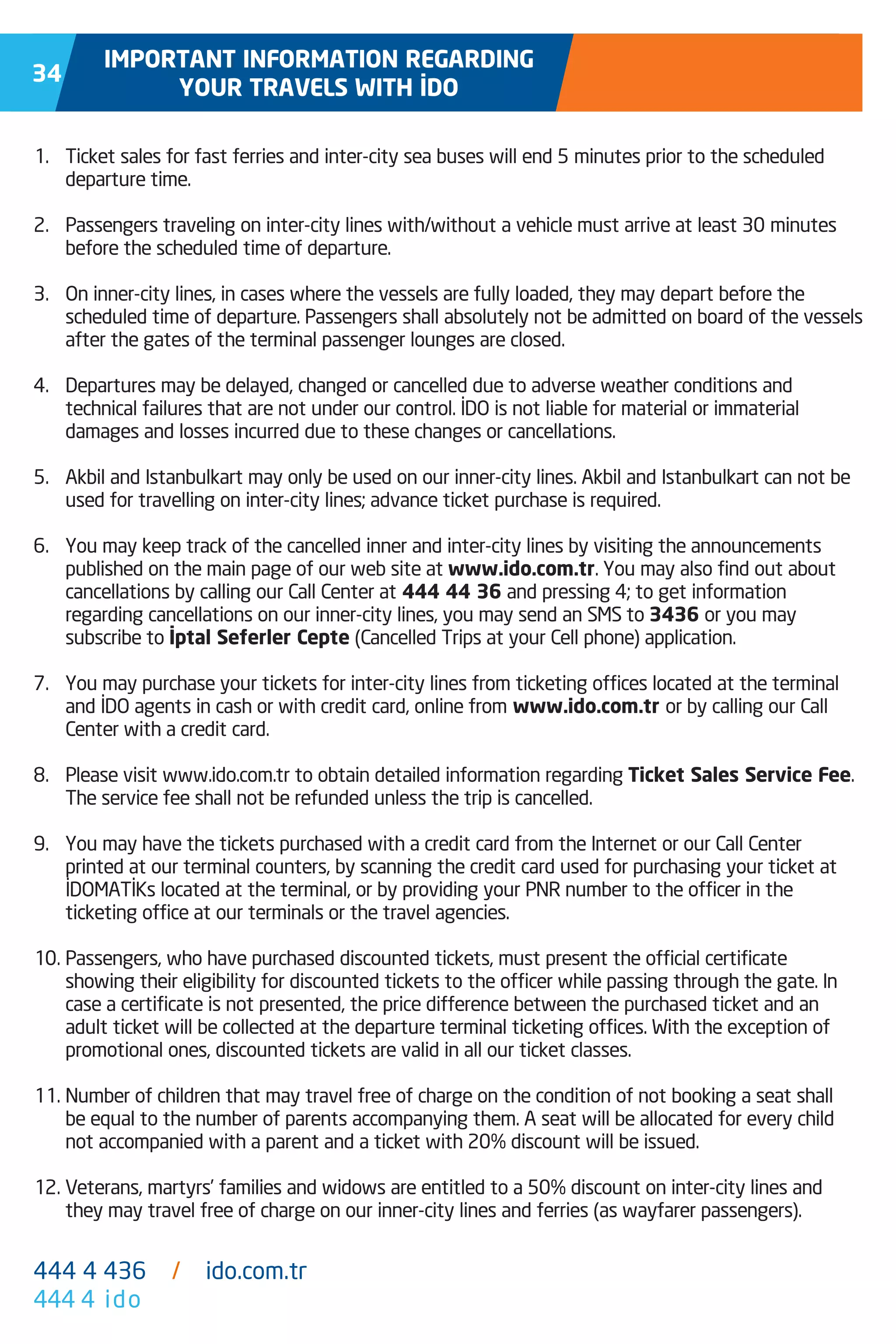 Sefer tarifeleri kitapcigi | PDF